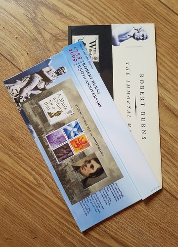 ROBERT BURNS IMMORTAL MEMORY + 250th ANNIVERSARY STAMPS MINI SHEET 1996 ...