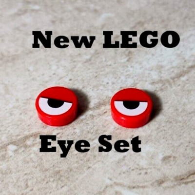 New LEGO Eye Set Lot of 2 Red BUILD Lizard Reptile Monster Lazy Look ...
