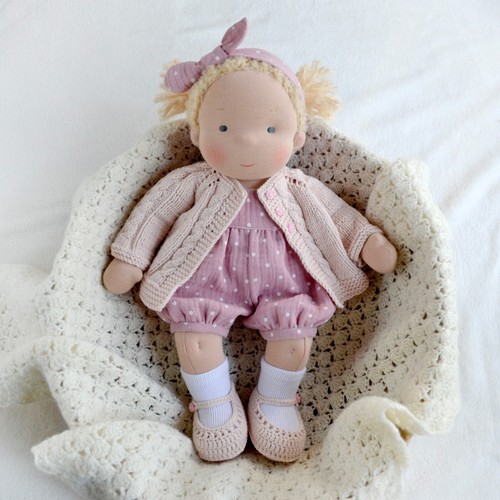 Waldorf baby doll 14 inch (36 cm) tall. Natural organic Steiner doll | eBay