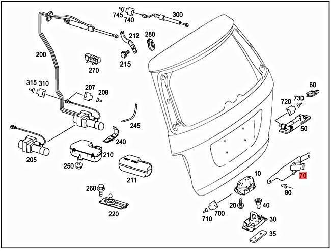 Genuine MERCEDES W164 M-CLASS W164 Lock 1647600108 | eBay