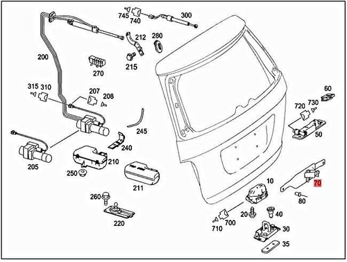 Genuine MERCEDES W164 M-CLASS W164 Lock 1647600108 | eBay