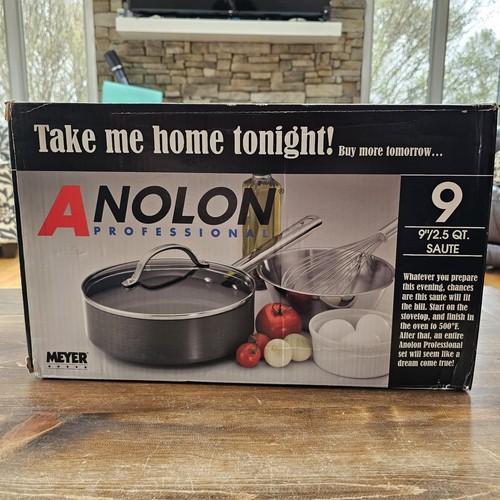Anolon Professional 2.5 Qt Dupont Nonstick Saute Sauce Pan with Lid 9 ...