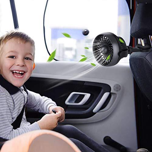 LEMOISTAR Car Fan Battery Operated USB Car Fan 4 Speed Strong ...