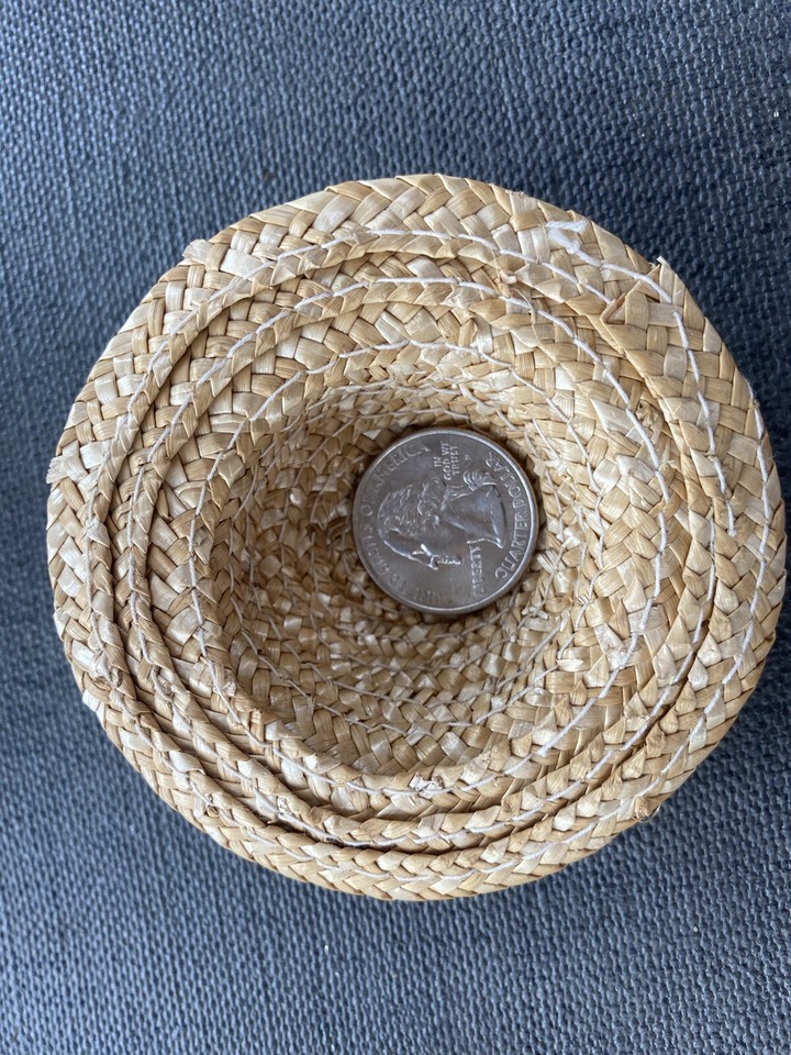 12 X Vintage Miniature Straw Hats for Crafts, Dolls Teddy Bears | eBay