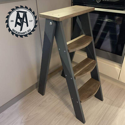 Folding Step Ladder 4-Layer Folding Wooden Step Stool | eBay