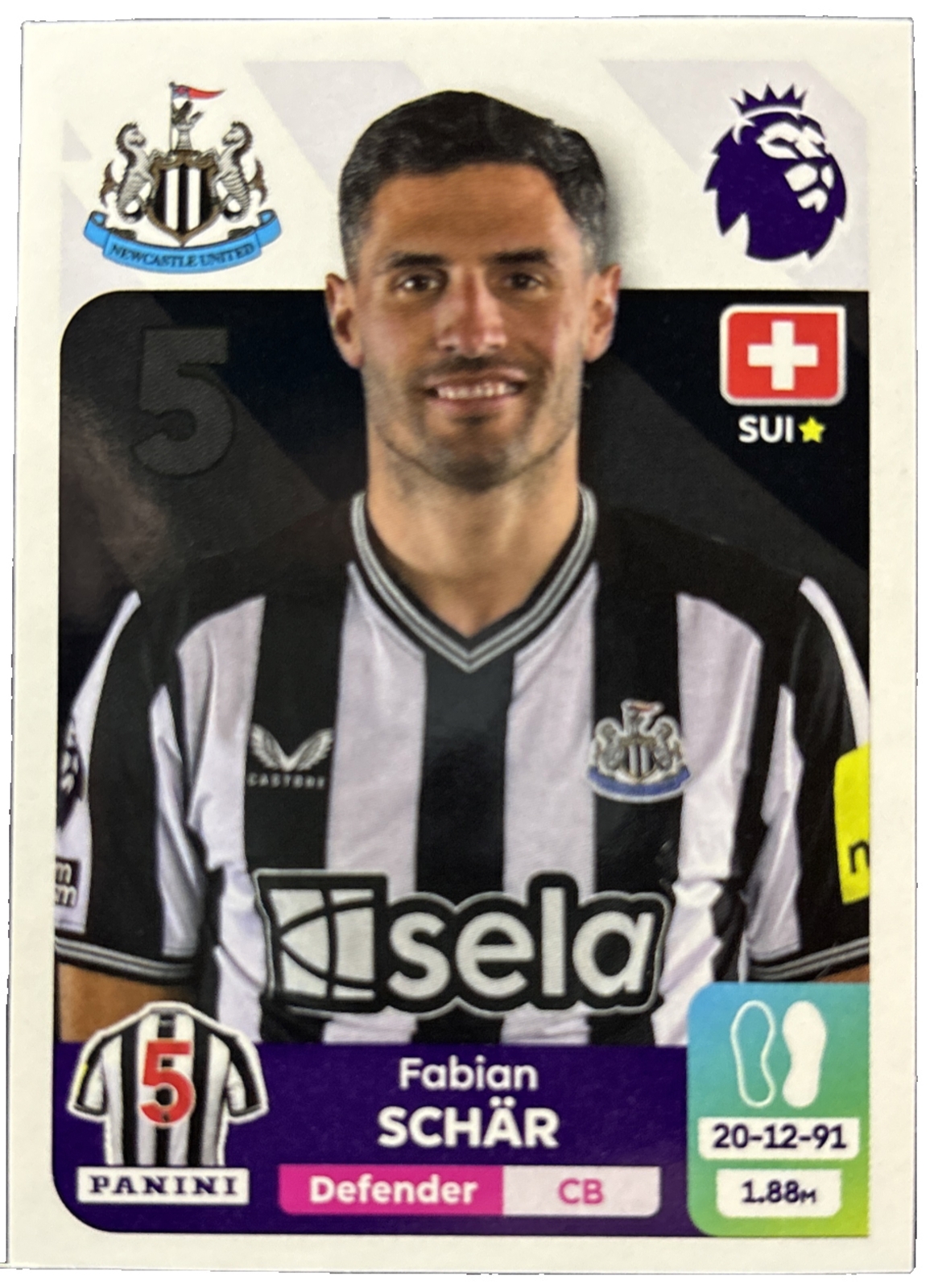 Panini Premier League 2024 - # 468 - FABIAN SCHAR - Newcastle United | eBay