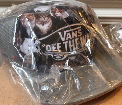 New Vans ASPCA Cat Beach Girl Trucker Hat Cap Gray Combo Cats Rare ...