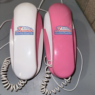 Kids Toy favorite intercom Set Pink and white Room To Room phone | eBay