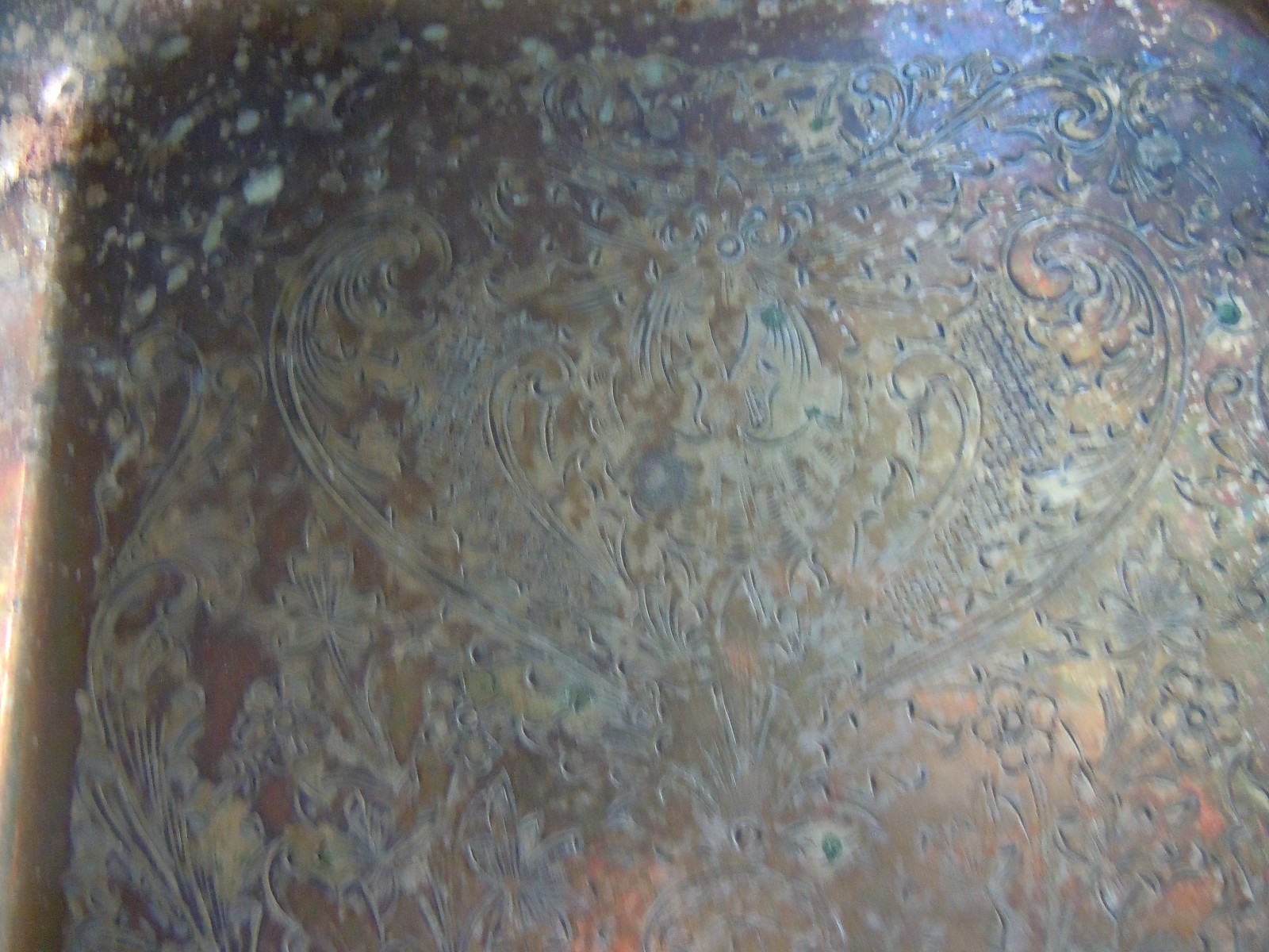 KS Inc. Keystoneware Silverplated Etched Scroll Tray 14" x 9" | eBay