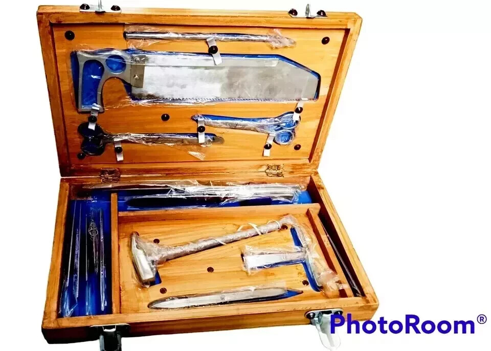 Post Mortem Instrument Set / Autopsy / Dissection Kit Anatomy 19Pcs Wooden Box | eBay