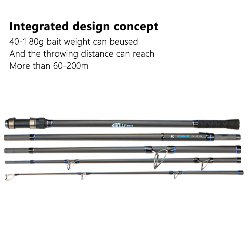 Surf Spinning Rod 12ft 13ft 14ft Saltwater Travel Carbon Pole Carp ...