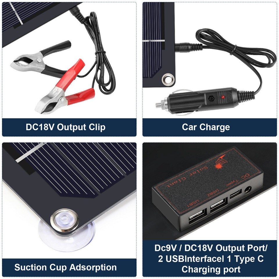 Panel Maintainer RV Solar Battery Charger Trickle Flexible ...