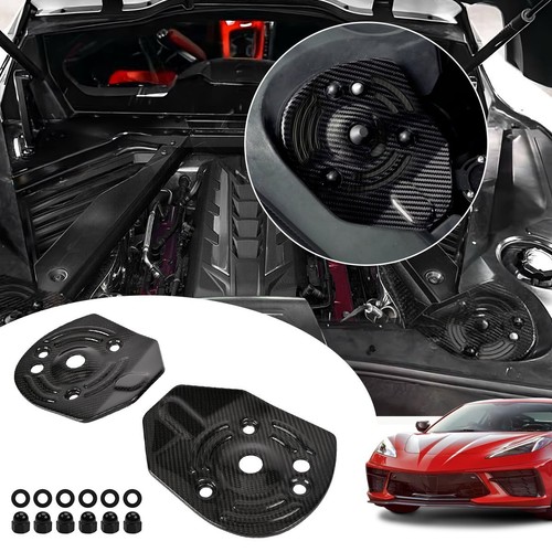 For Corvette C8 Z51 Stingray REAL CARBON FIBER REAR STRUT TOWER COVER ...