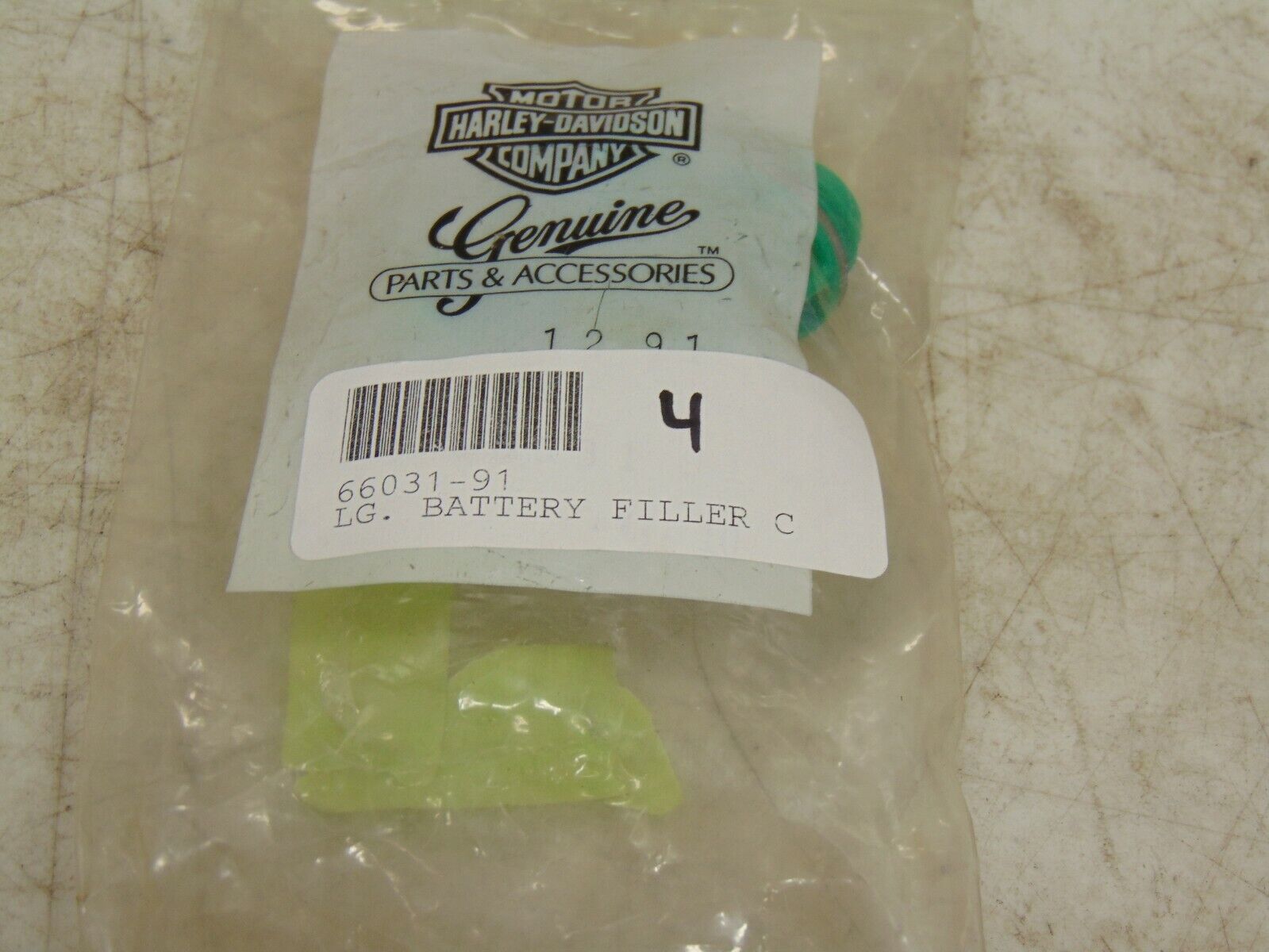 Genuine Harley Davidson Large Battery Filler Cap PACK OF 4 P/N: 66031 ...