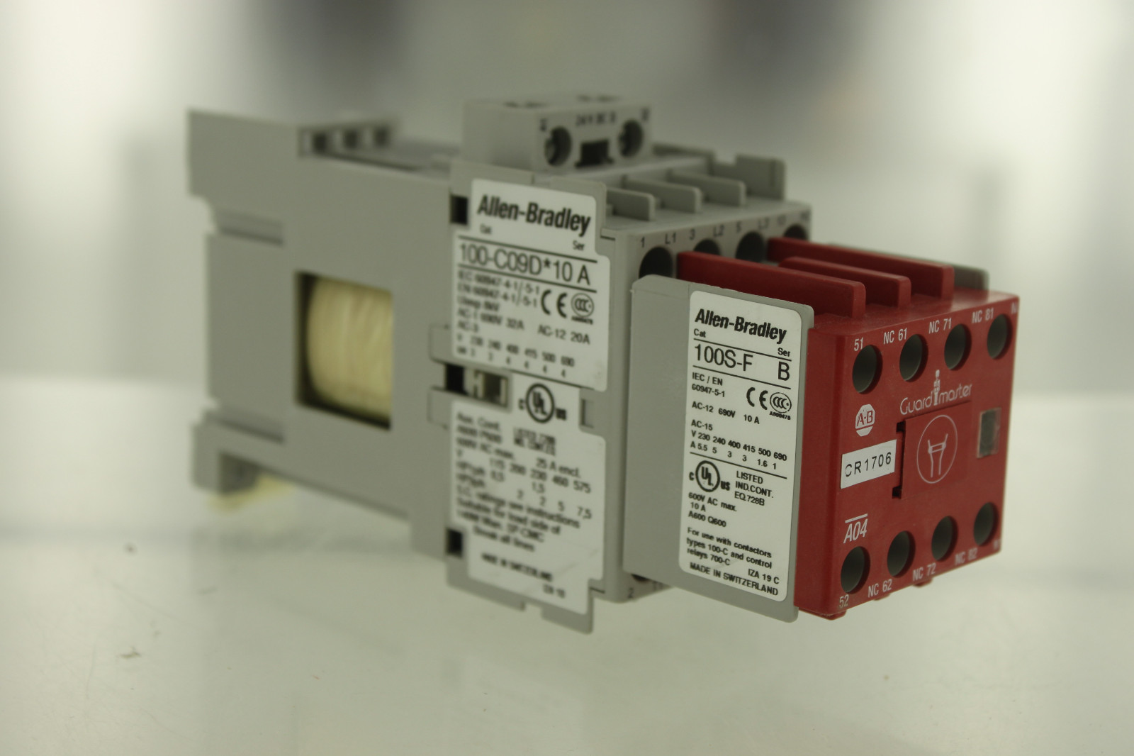 ALLEN BRADLEY AB 100S-C09DJ14C GUARDMASTER SAFETY CONTACTOR | eBay