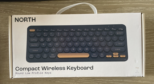 North Compact Round Key Wireless Keyboard - Navy Blue New | eBay