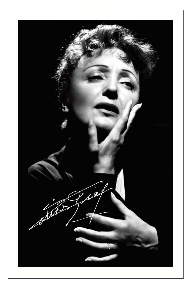 EDITH PIAF Signed Autograph PHOTO Signature Gift Print Music JE NE ...
