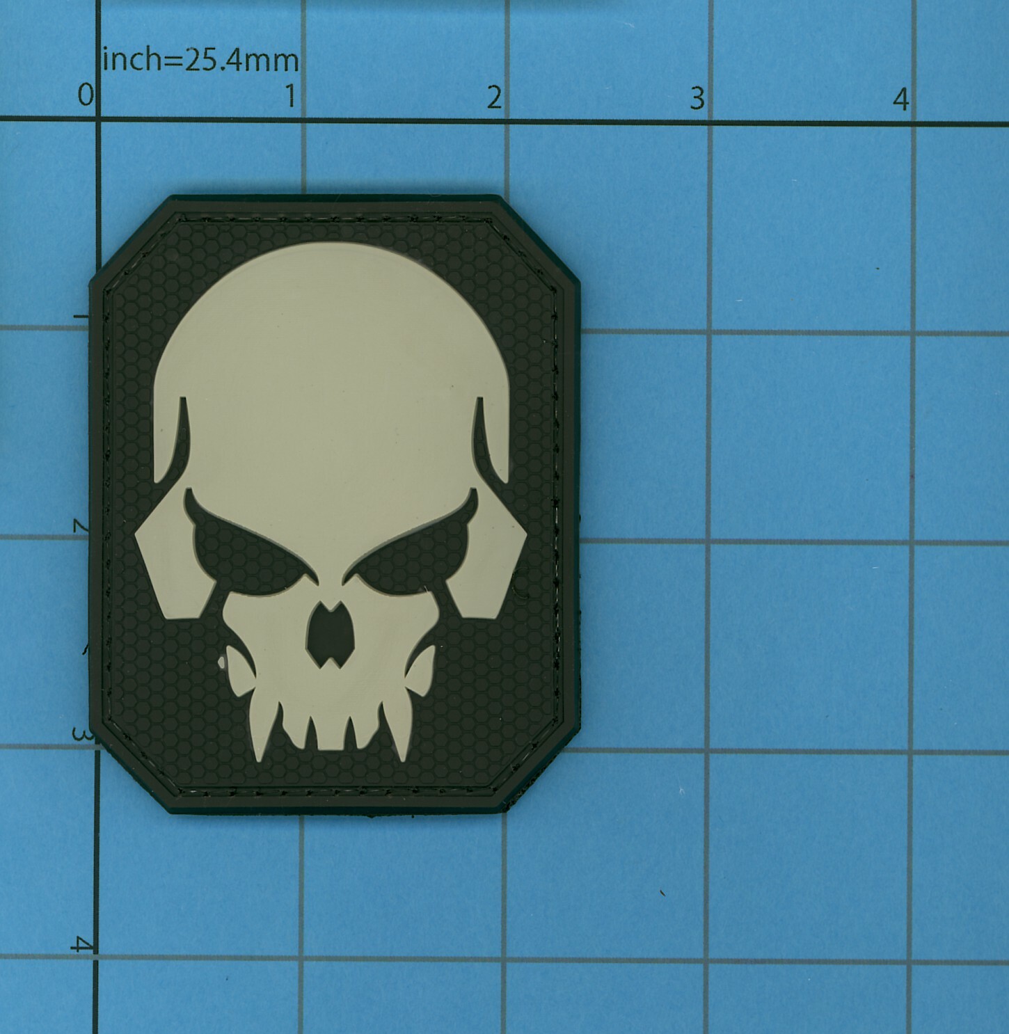 PVC MEAN SKULL VAMPIRE TEETH PATCH SKULL SKELETON TACTICAL BONES | eBay