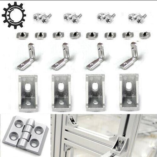 Right Angle Bracket Connector Hinge T-Nut Screws 2020 Aluminum ...