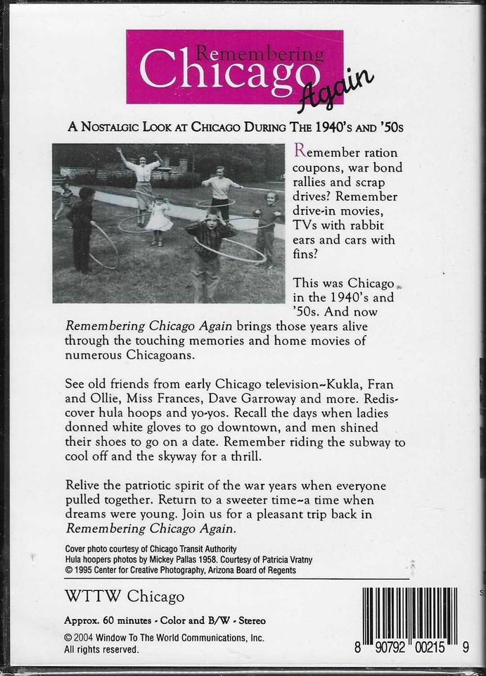 Remembering Chicago Again (DVD, 2004) New | eBay