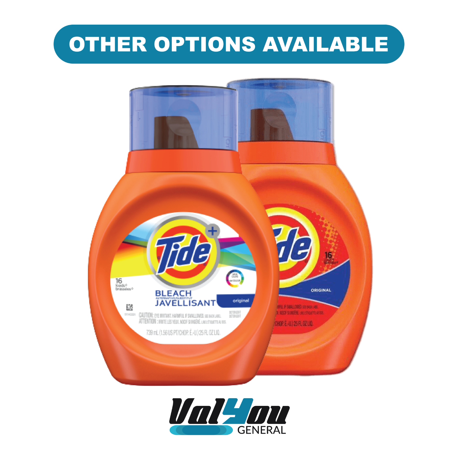 4x Bottles Tide Original Liquid Laundry Detergent | 25oz | 16 Loads Per ...