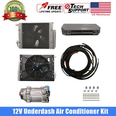12V Universal Car Air conditioner Under dash Heat&Cool Electric A/C kit ...