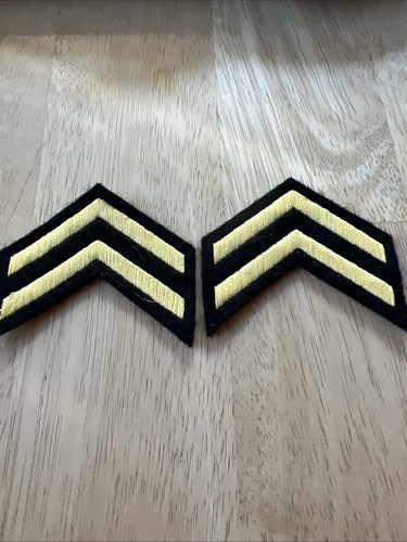 2 Corporal Patches Black And Gold | eBay