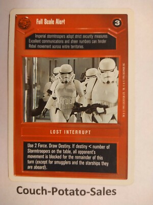 Star Wars White Border CCG Card Full Scale Alert NEW UNCIRCULATED ...