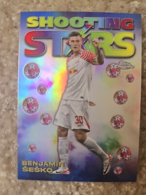 2023-24 Topps Chrome UEFA Club Benjamin Sesko Shooting Stars Insert #98 ...