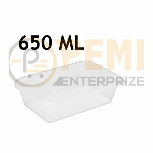 500ML PLASTIC FOOD TAKEAWAY HEAVY DUTY SATCO CONTAINERS WITH LIDS ...
