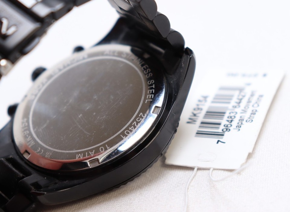 Michael Kors MK9154 Men's Lexington Oversized Black Stainless Watch ...