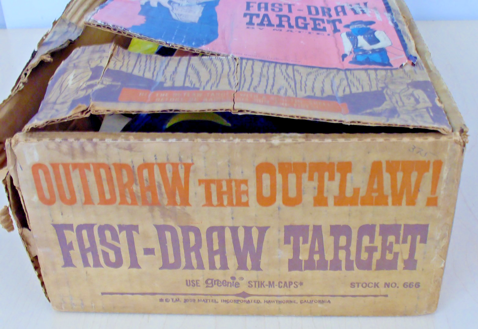 MATTEL FAST DRAW TARGET 1959 OUTDRAW THE OUTLAW #674 WITH BOX | eBay