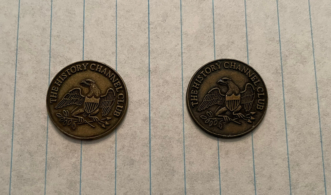 VTG The History Channel Club Token Coin 1776 Commemorative Liberty Bell ...