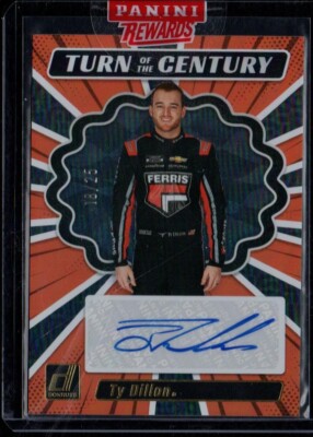 Ty Dillon 2024 Panini Donruss NASCAR Turn of the Century ORANGE ...