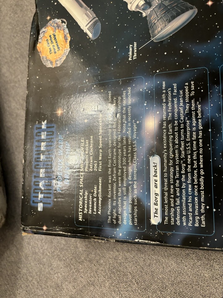 NEW Original 1996 Star Trek First Contact Phoenix Warp Drive Ship | eBay