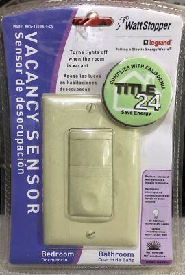 WATT STOPPER VACANCY SENSOR MODEL RS-100BA-I-CS COLOR IVORY BEDROOM | eBay