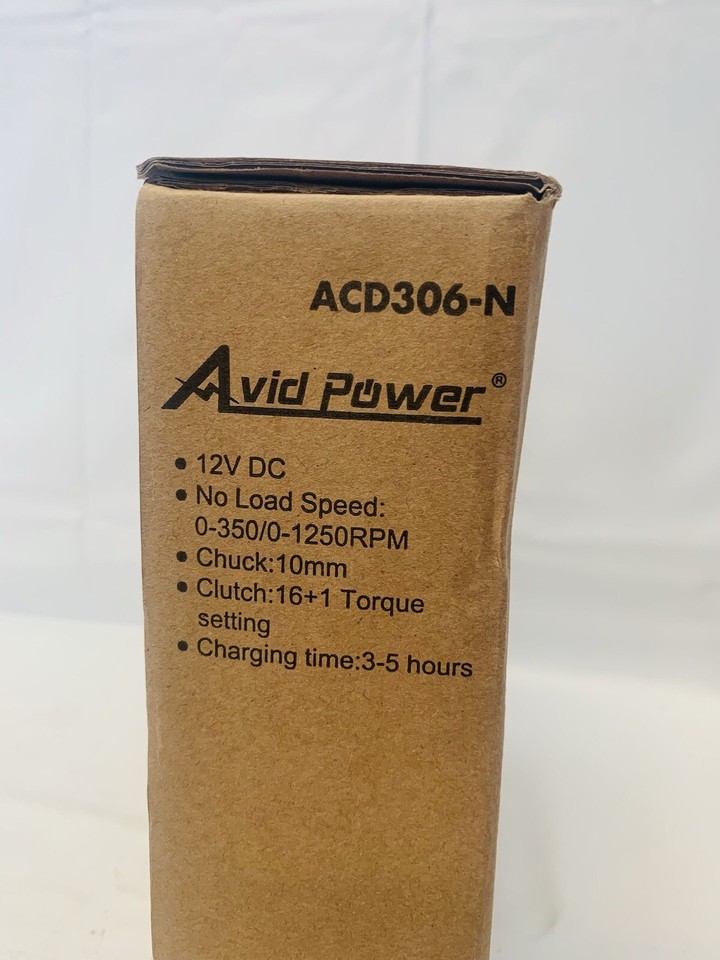 Avid ACD306-N Cordless Power Drill With Battery & 12V Adapter | eBay