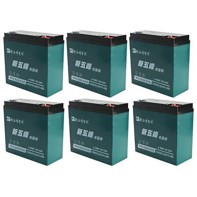 6x 12V 20Ah 6-DZM-20 6-DZF-20 6-DMF-20 Battery For 72V Scooter Go Kart ...