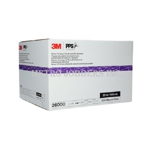 3M 26000 PPS Series 2.0 Spray Cup System Kit Standard 22 fl oz 200 ...