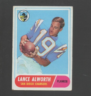 1968 Topps Football Card #193 Lance Alworth-San Diego Chargers Vg Card ...