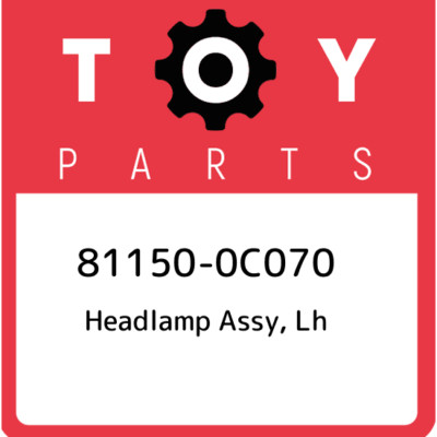 81150-0C070 Toyota Headlamp assy, lh 811500C070, New Genuine OEM Part ...