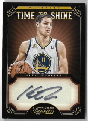 KLAY THOMPSON 2012 PANINI TIMELESS TREASURES ROOKIE AUTO AUTOGRAPH CARD ...