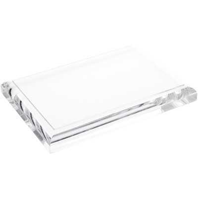 Plymor Acrylic Rectangle Display Base w/ Ogee Edge, 6.625" W x 4.625" D ...