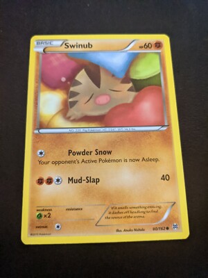 Pokemon Trading Card Basic Swinub 80/162 2015 XY Breakthrough | eBay