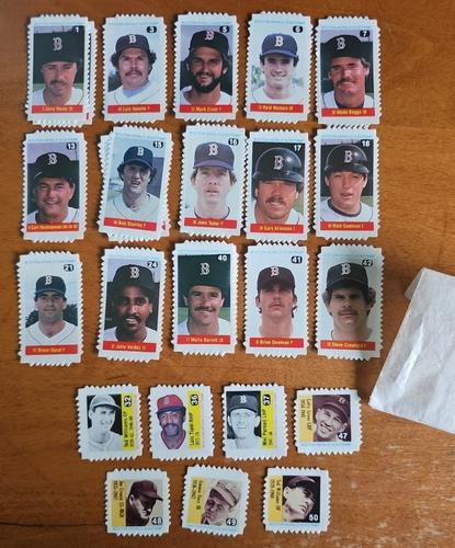 Lot of (25) Boston Herald Soxstamps ~ Wade Boggs~Tedd Williams~Carl ...