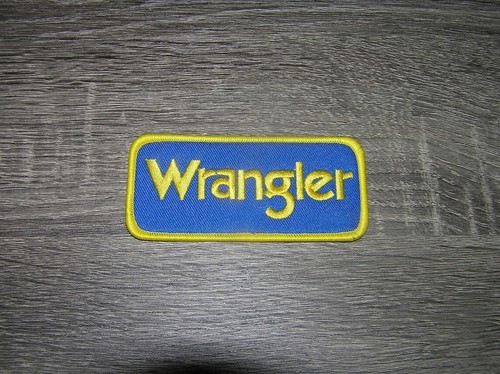 Wrangler Jeans Rodeo Racing Retro Style Embroidered Iron-On Patch 4" x ...