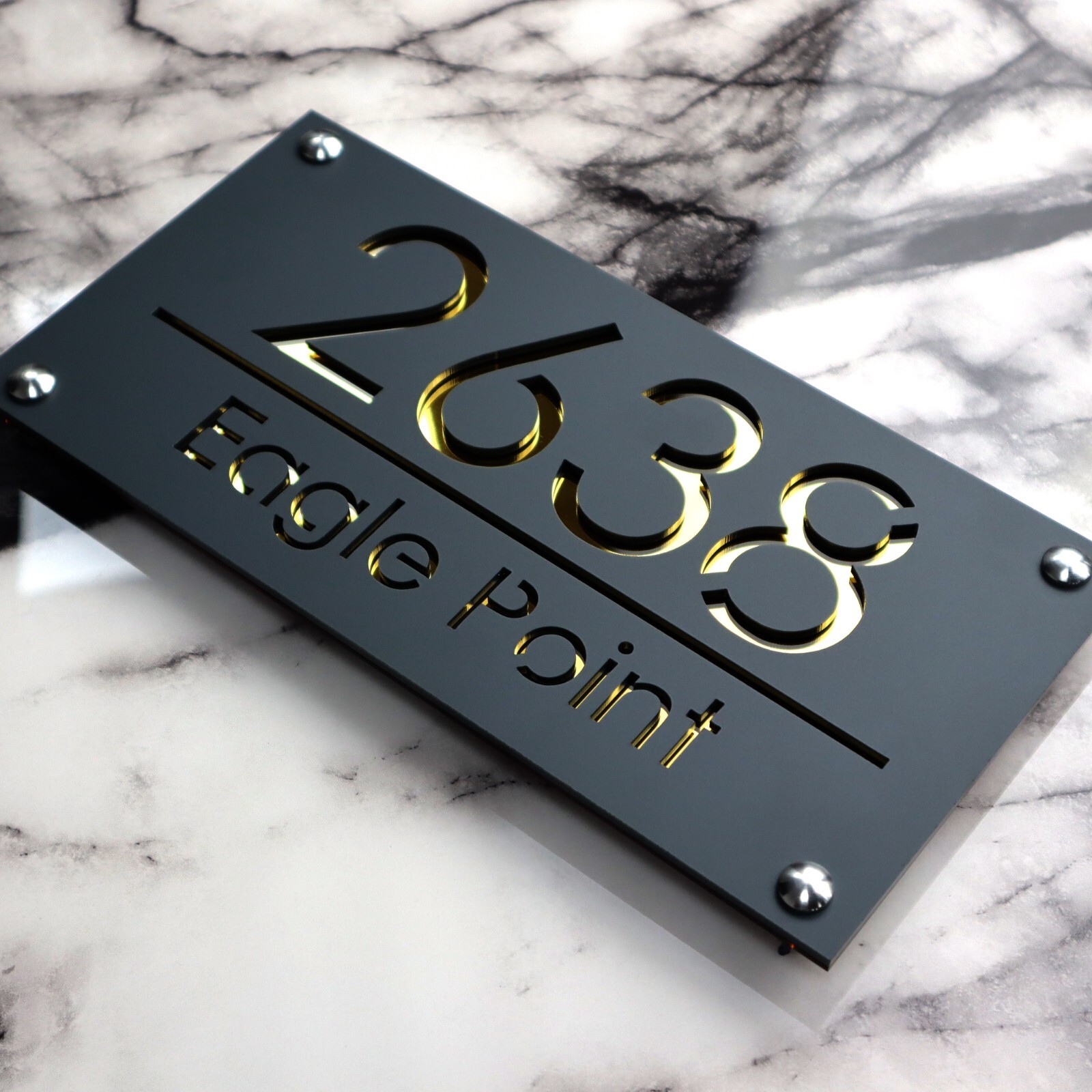 Gold House Signs Plaques Door Number Sign Copper Acrylic Numbers Plaque ...