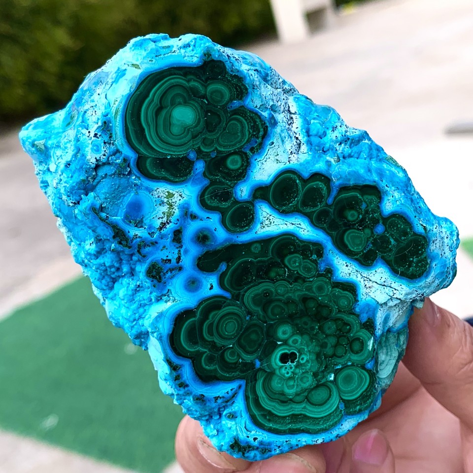 456G Natural Chrysocolla/Malachite transparent cluster rough mineral ...