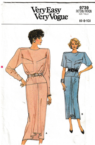 Vogue Pattern 9739 ©1986 Misses Dress, 6-8-10, FF | eBay