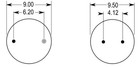 Pack of 8 Air Spring Bag for Kenworth Truck Replace K303-6, K303-15 W01 ...
